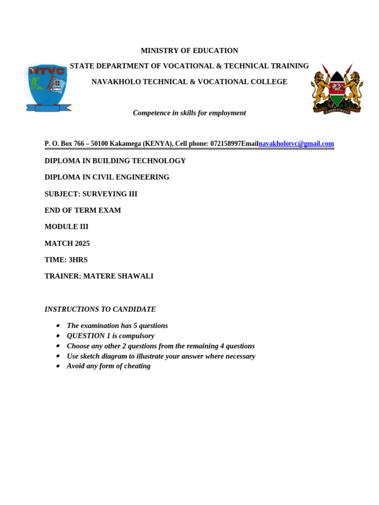 Surv III | PDF | Area | Surveying
