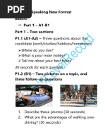 Multilevel Speaking Mock Test Guide | PDF