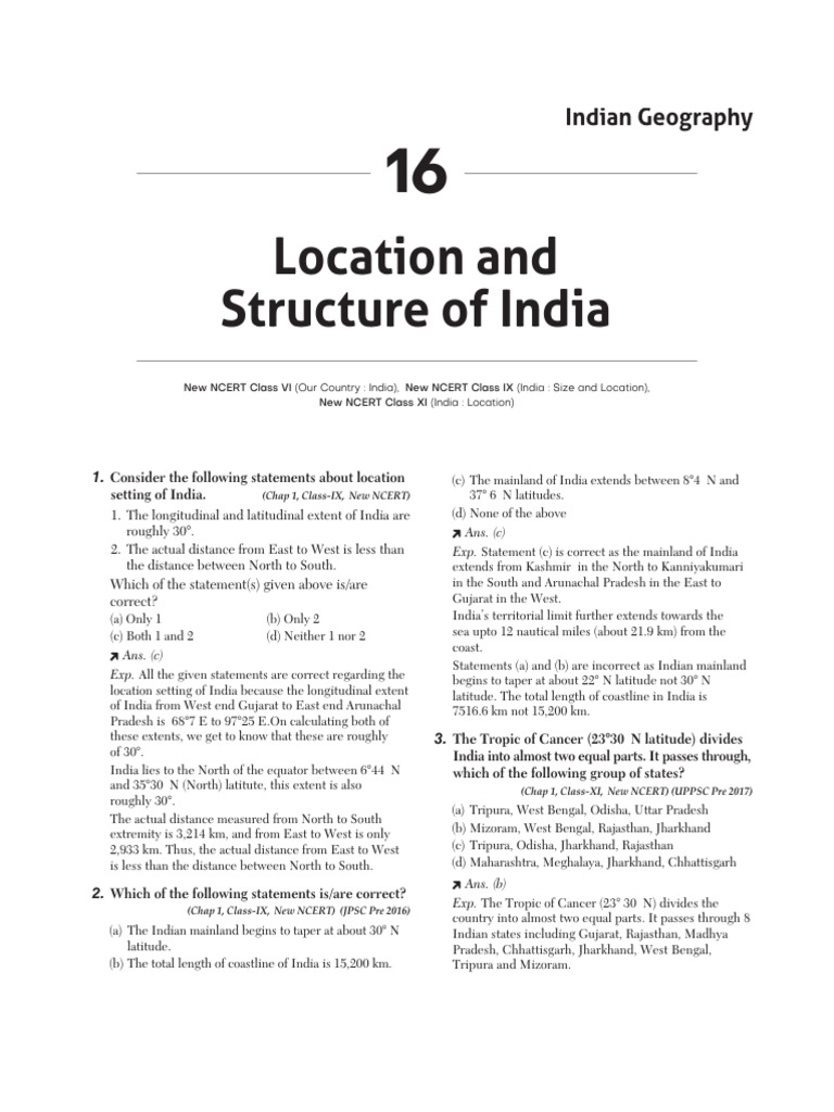 Arihant NCERT MCQs India World Geography (1) 168 188 | PDF | Himalayas ...