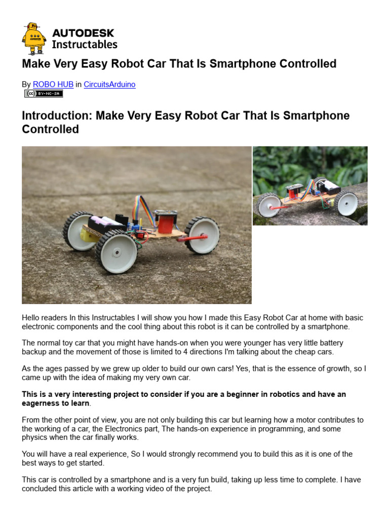 Make Very Easy Robot Car That Is Smartphone Controlled - 7 Steps (With Pictures) - Instructables ...