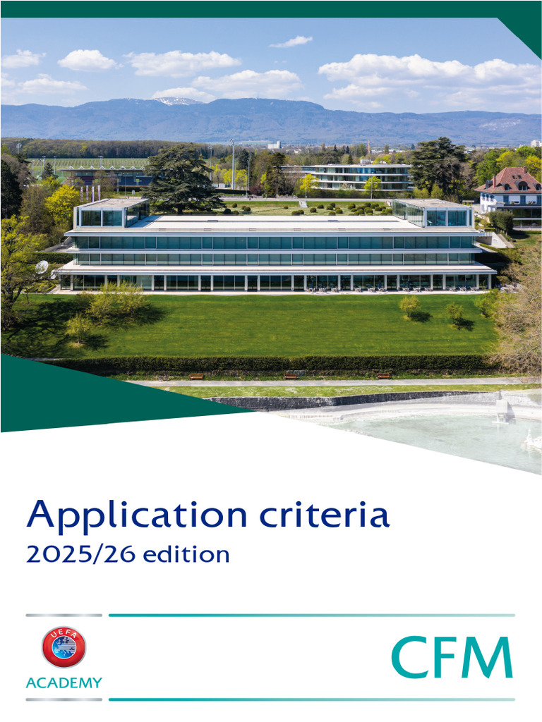 UEFA CFM Application Criteria | PDF