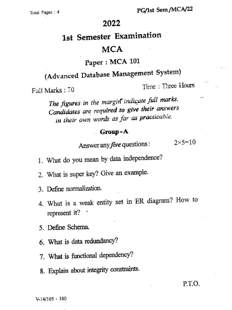 MCA-101 | PDF