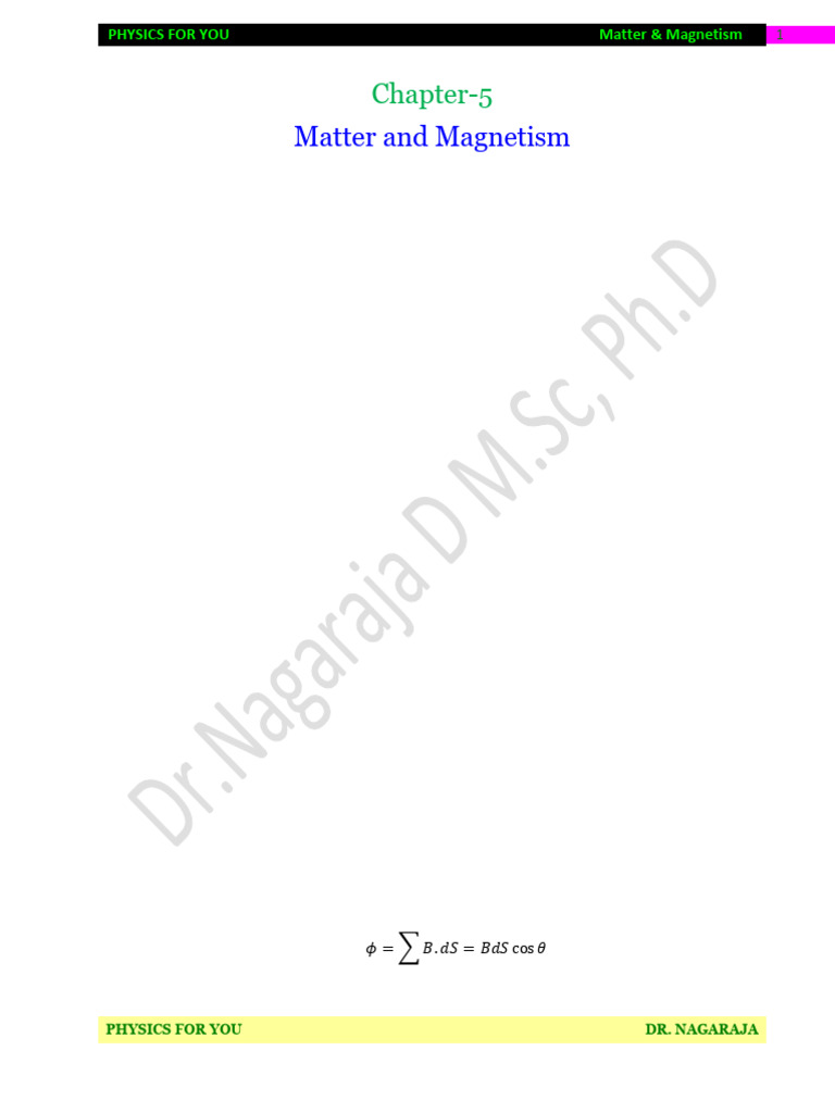 Matter and Magnetism Overview | PDF | Magnetism | Magnet
