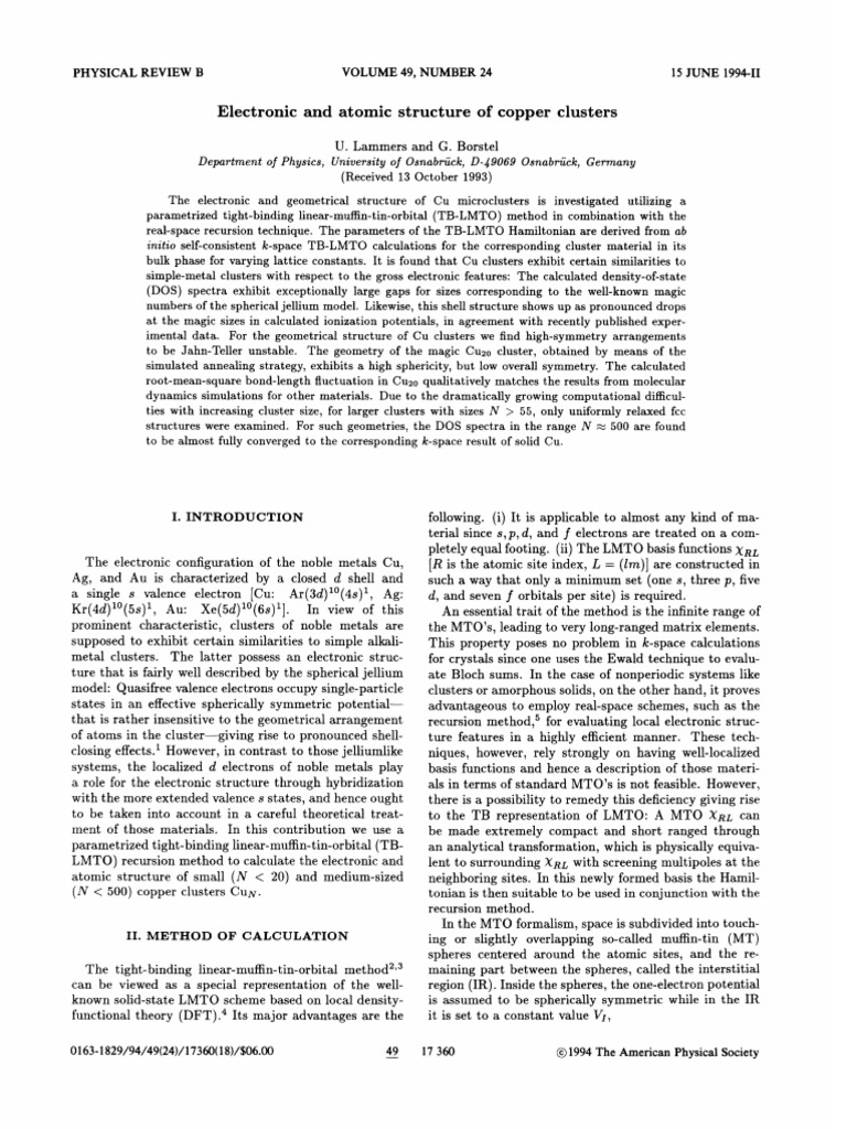 Cu Cluster Initial-Information | PDF | Matrix (Mathematics) | Physical ...