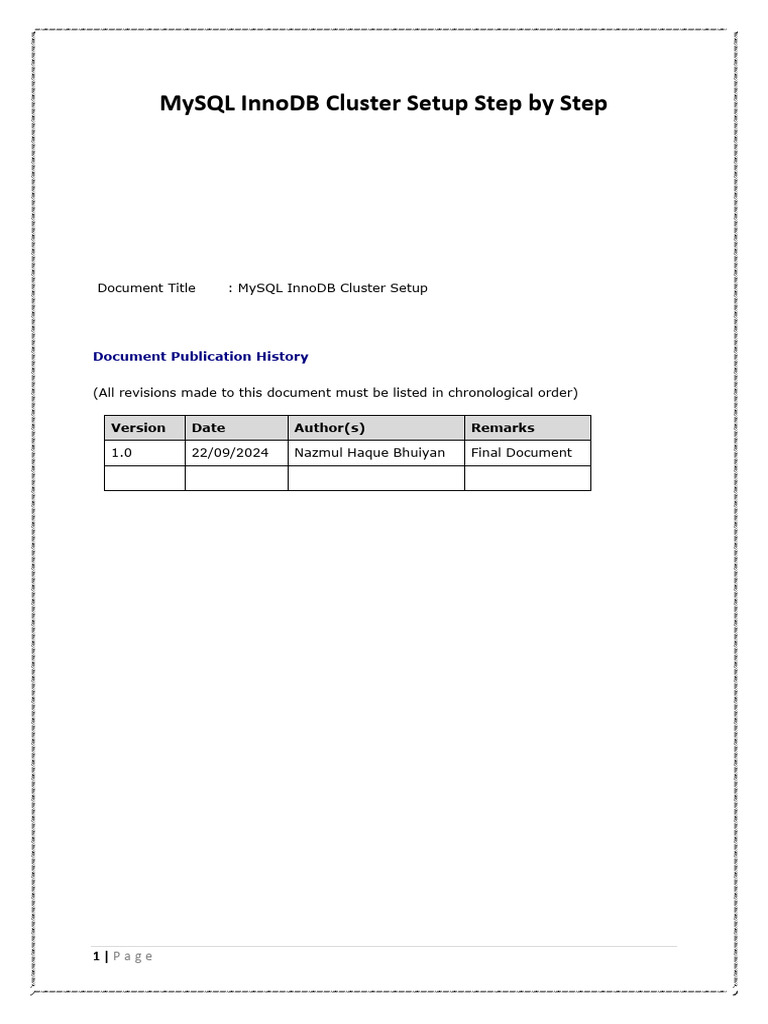 MySQL InnoDB Cluster 8-0-1746623006 | PDF | Computer Cluster | My Sql