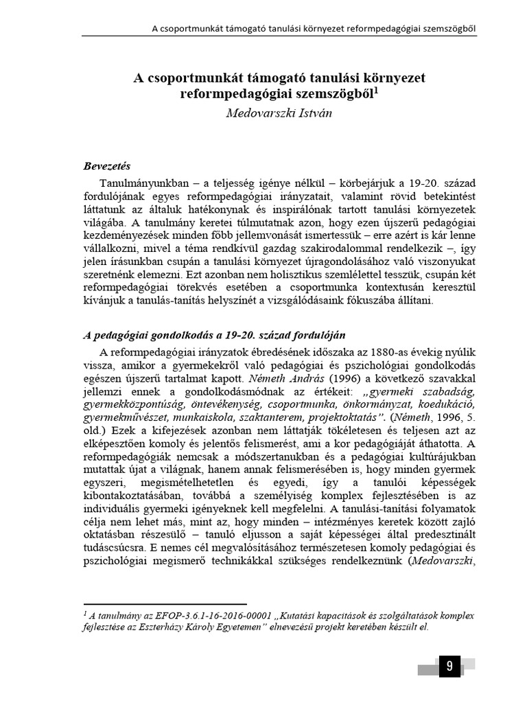 Medovarszki Istvan A Csoportmunkat Tamogato Tanulasi Kornyezet ...