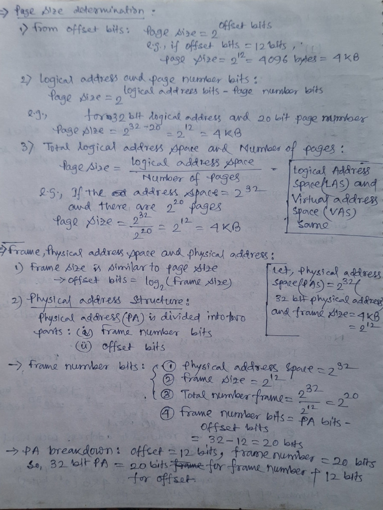 OS Frame Size Problem | PDF