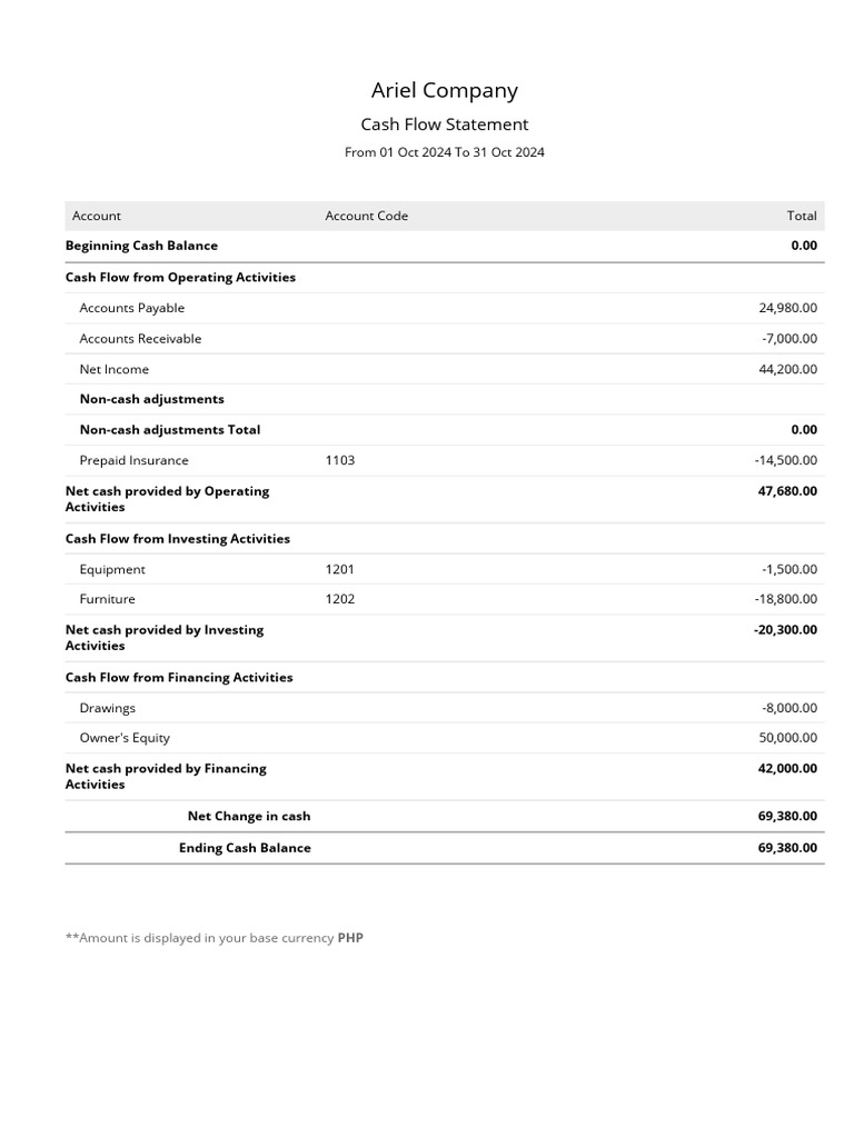 Cash Flow Statement | PDF