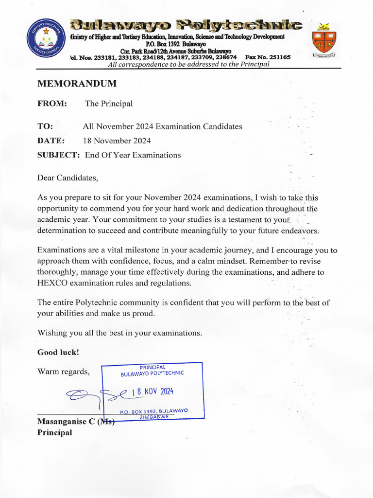 Congratulatory Message | PDF