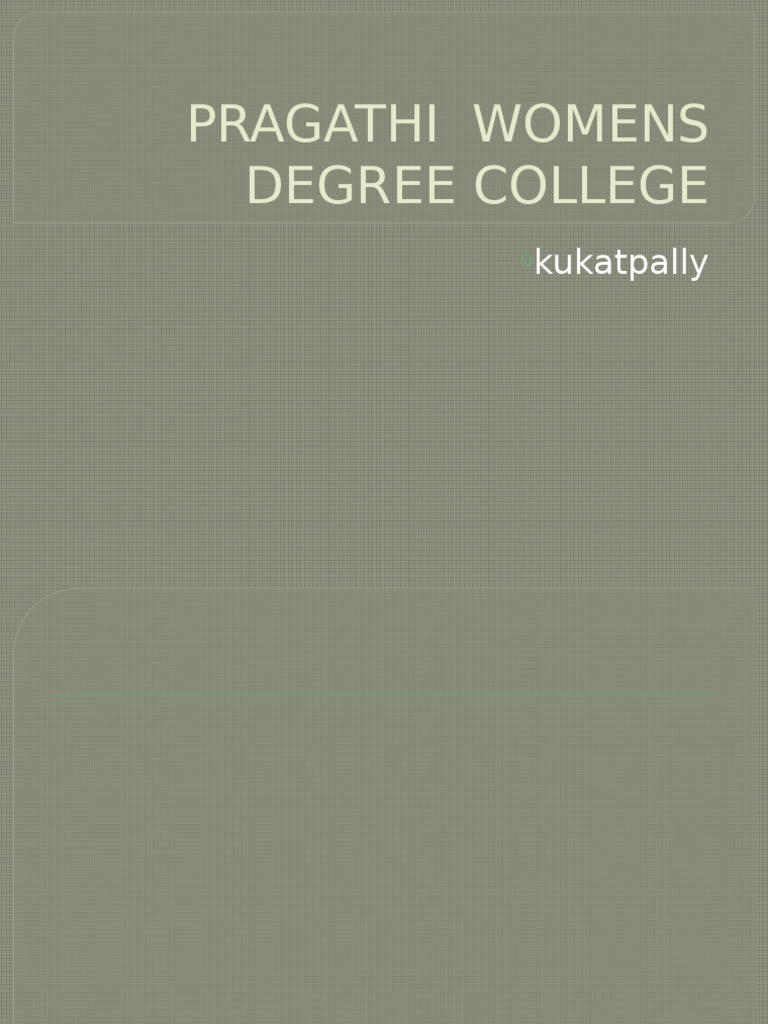Pragathi Degree | PDF
