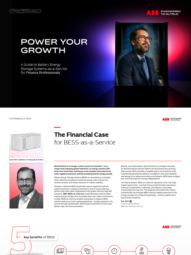 ABB BESS - Finance Playbook | PDF | Electrical Grid | Climate Change Mitigation
