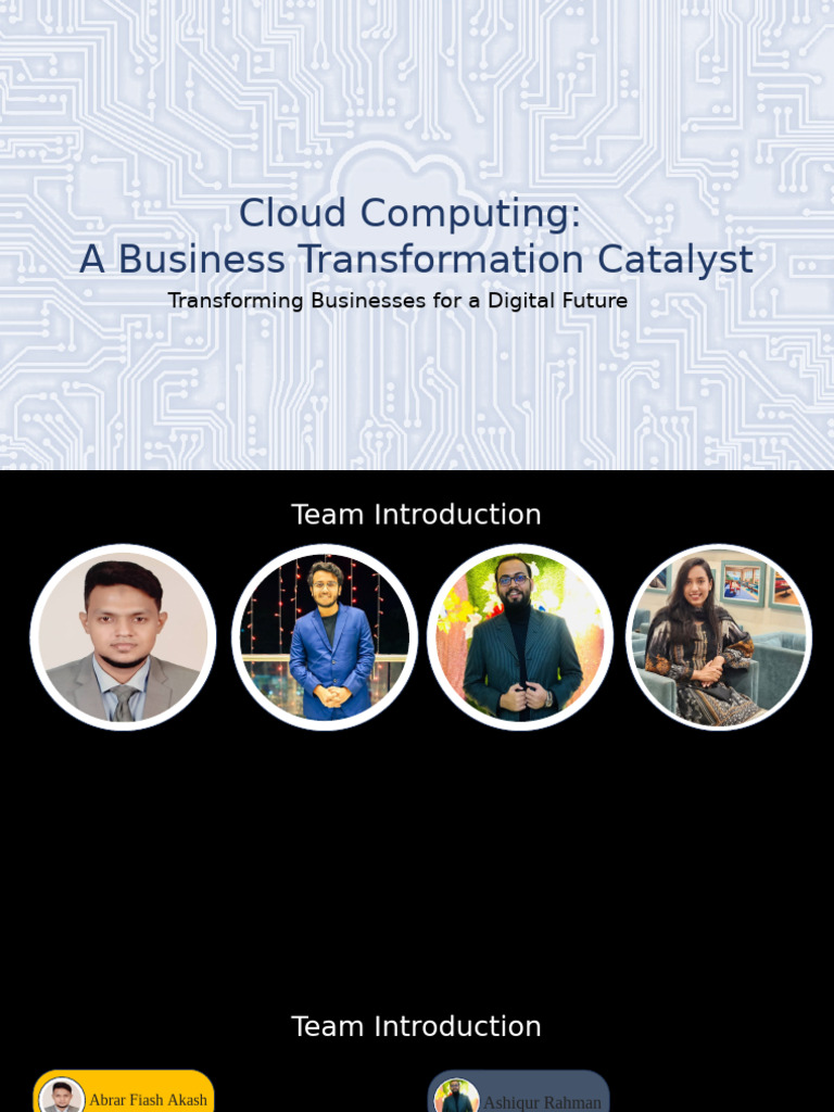 Group - D 'Cloud Computing - A Business Transformation Catalyst' | PDF | Cloud Computing ...