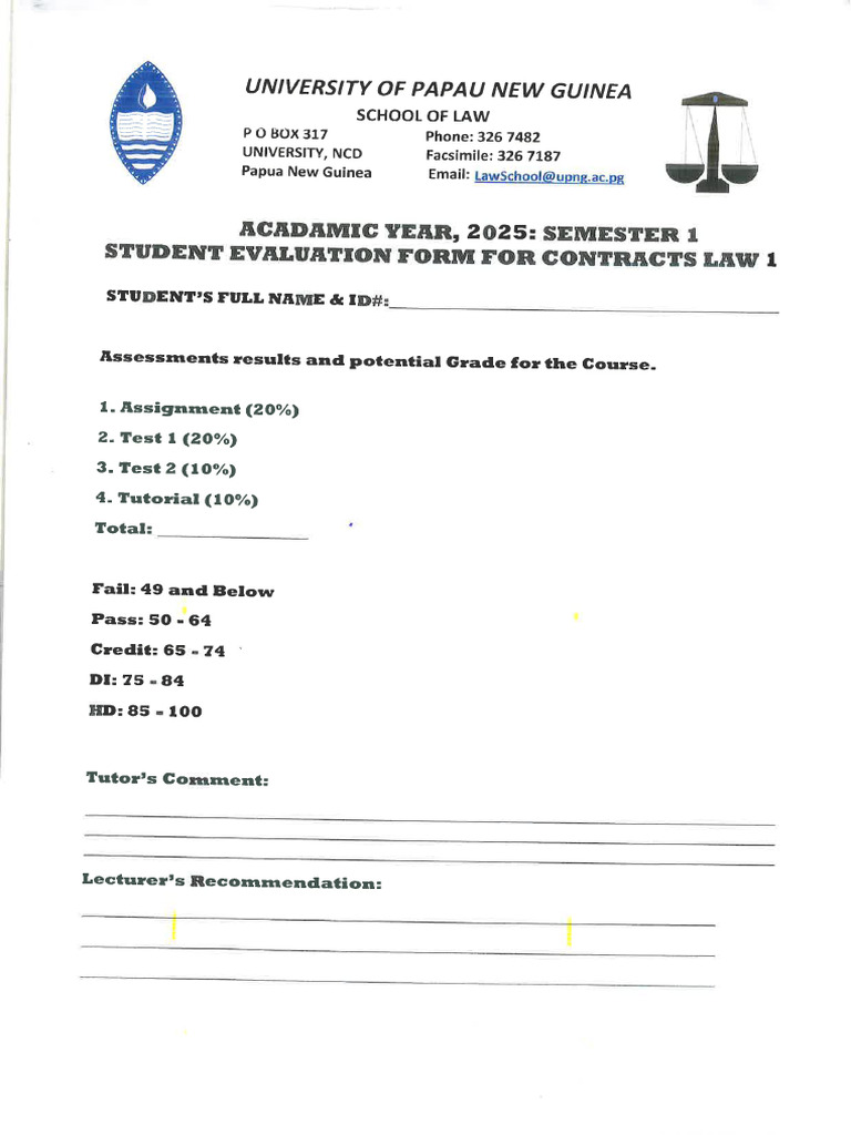 CL Evaluation Form | PDF