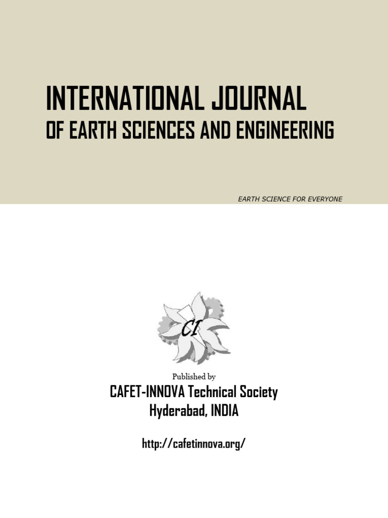International Journal: of Earth Sciences and Engineering | PDF ...