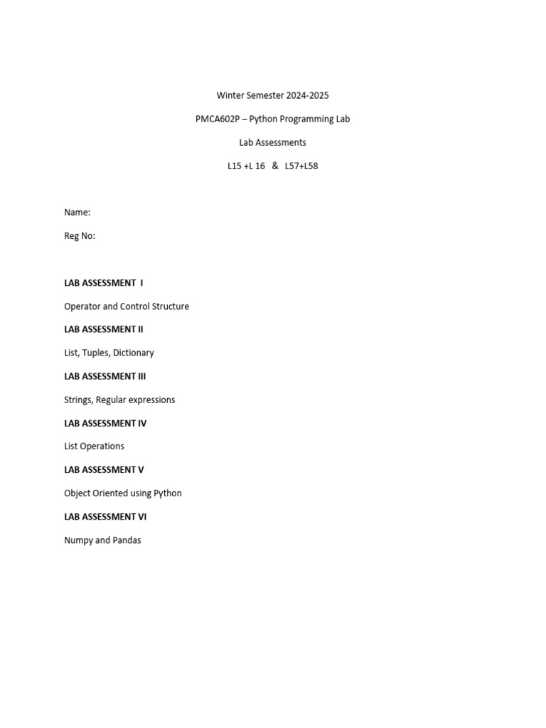 Python Programming Lab QP 5 | PDF