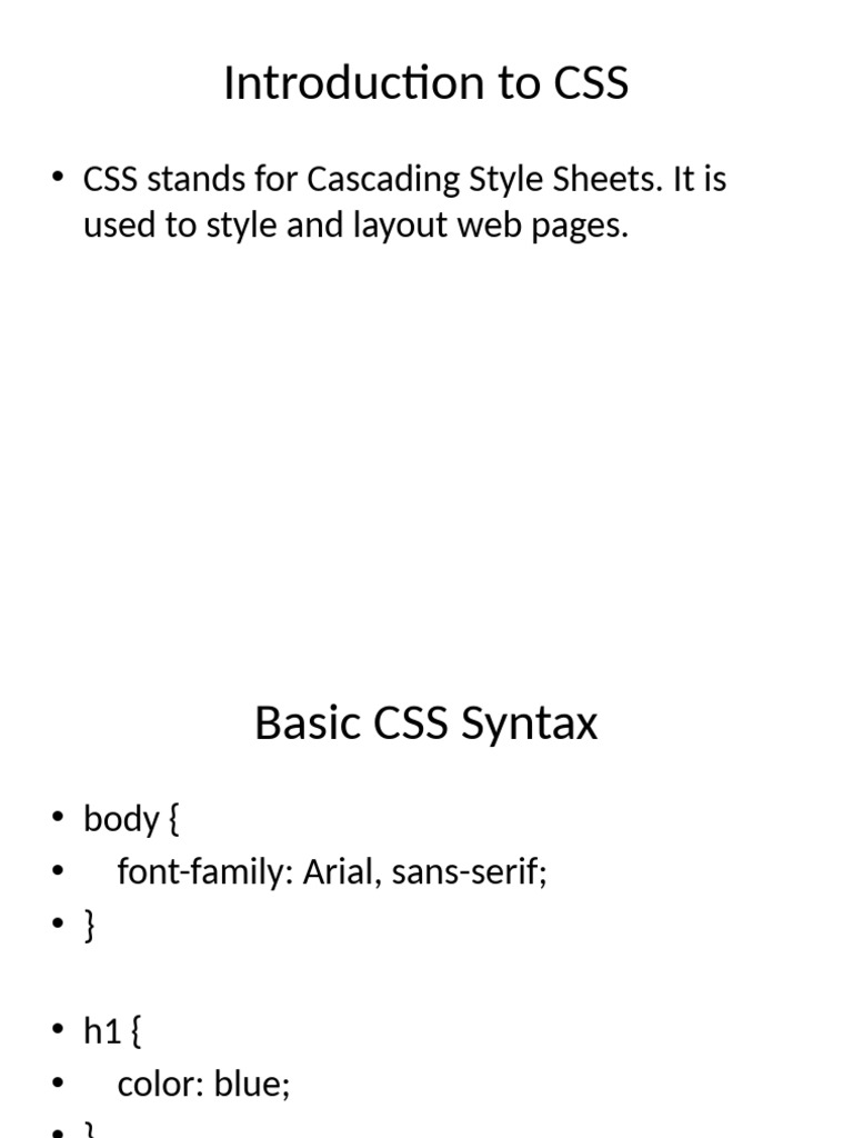 Css Presentation | PDF