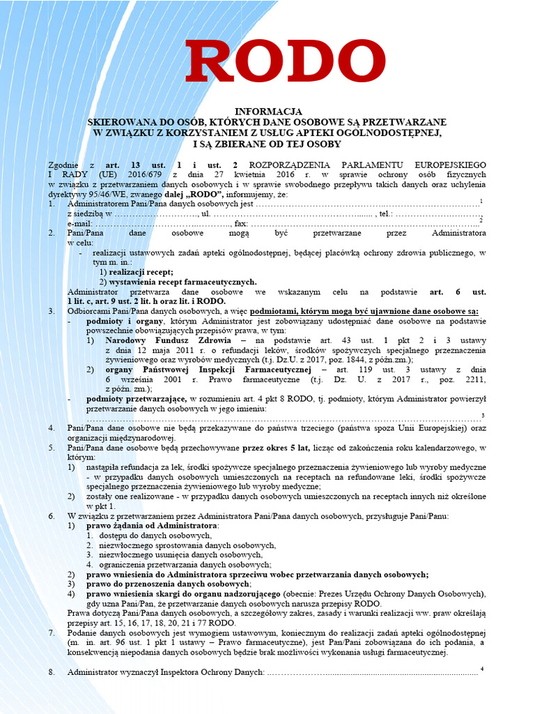 2 Informacje Dla Pacjenta Do Aptek | PDF