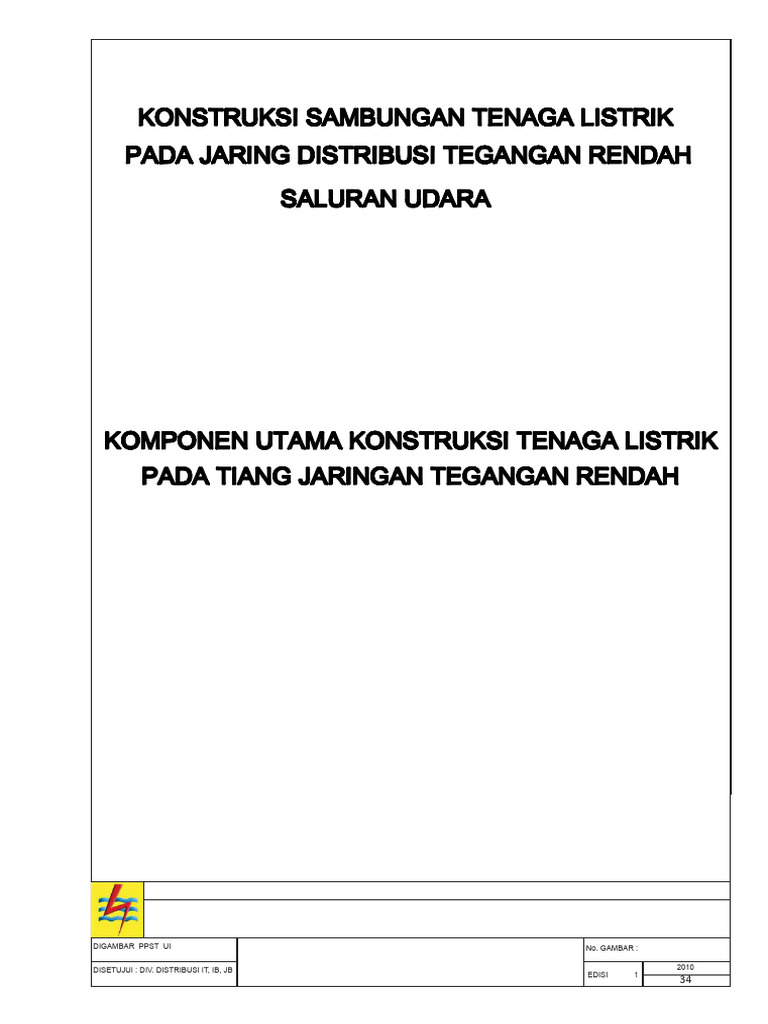 Konstruksi Jaringan Listrik Tegangan Rendah | PDF