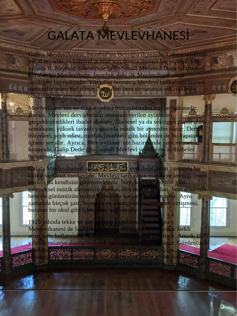 GALATA MEVLEVHANESİ - Kopya | PDF