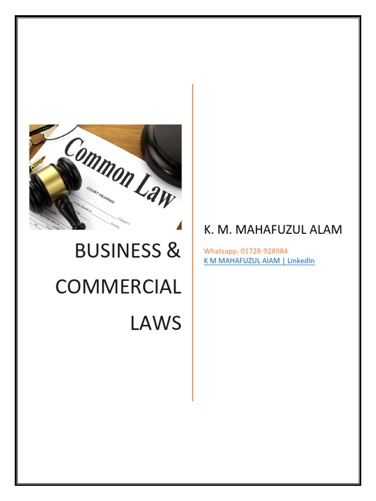 Business & Commercial Laws Summary | PDF
