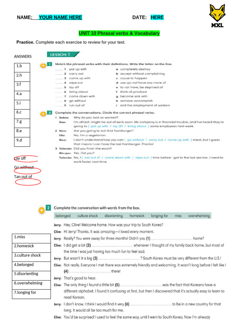 Unit 10 Review | PDF