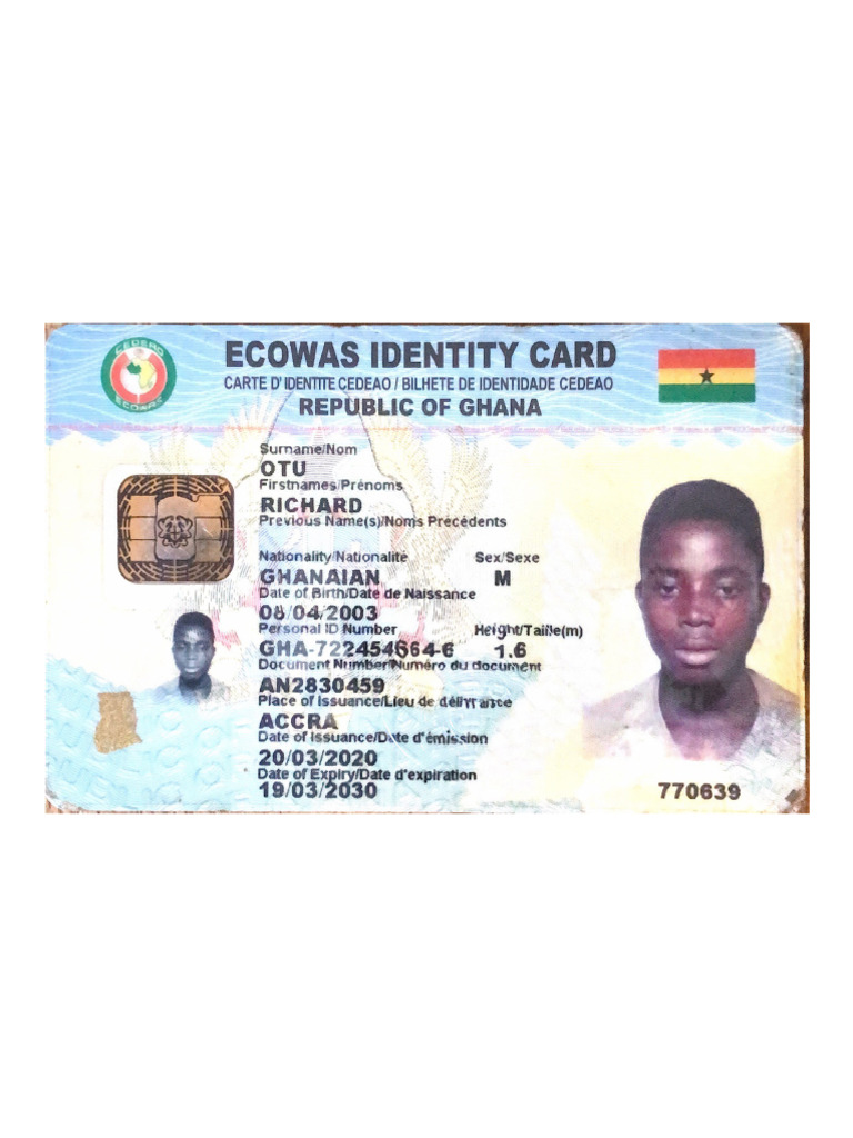 Ecowas Identity Card | PDF