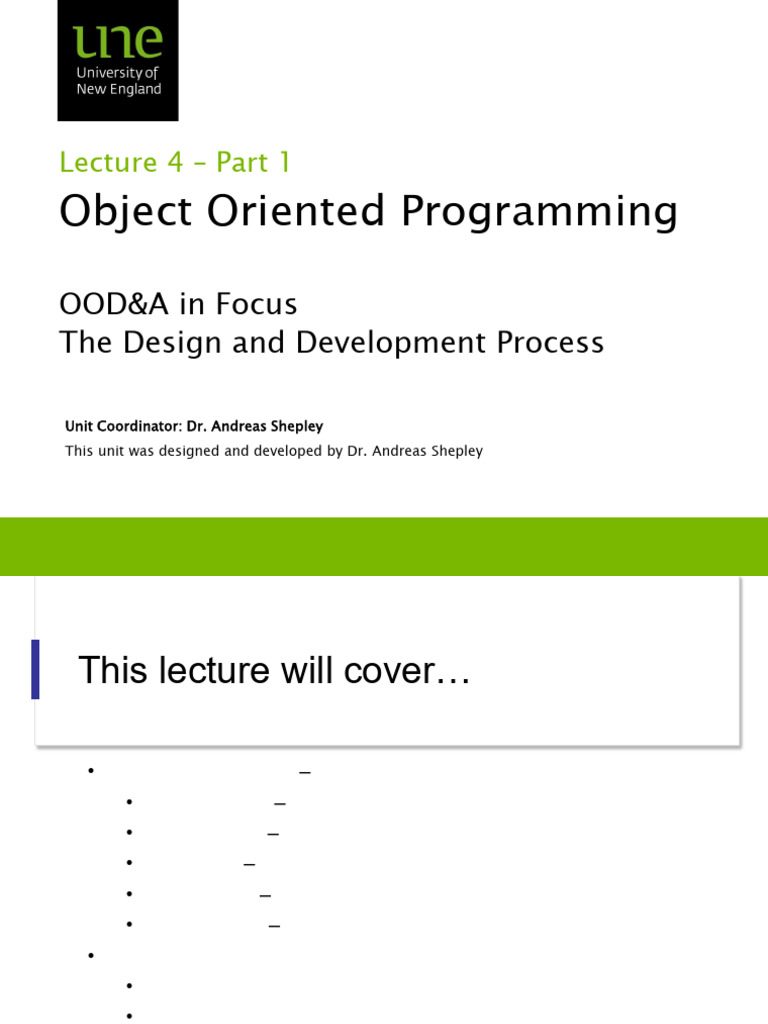 Lecture 4 - Part 1 - OODA in Focus - The Design and Development Process | PDF | Use Case | Databases