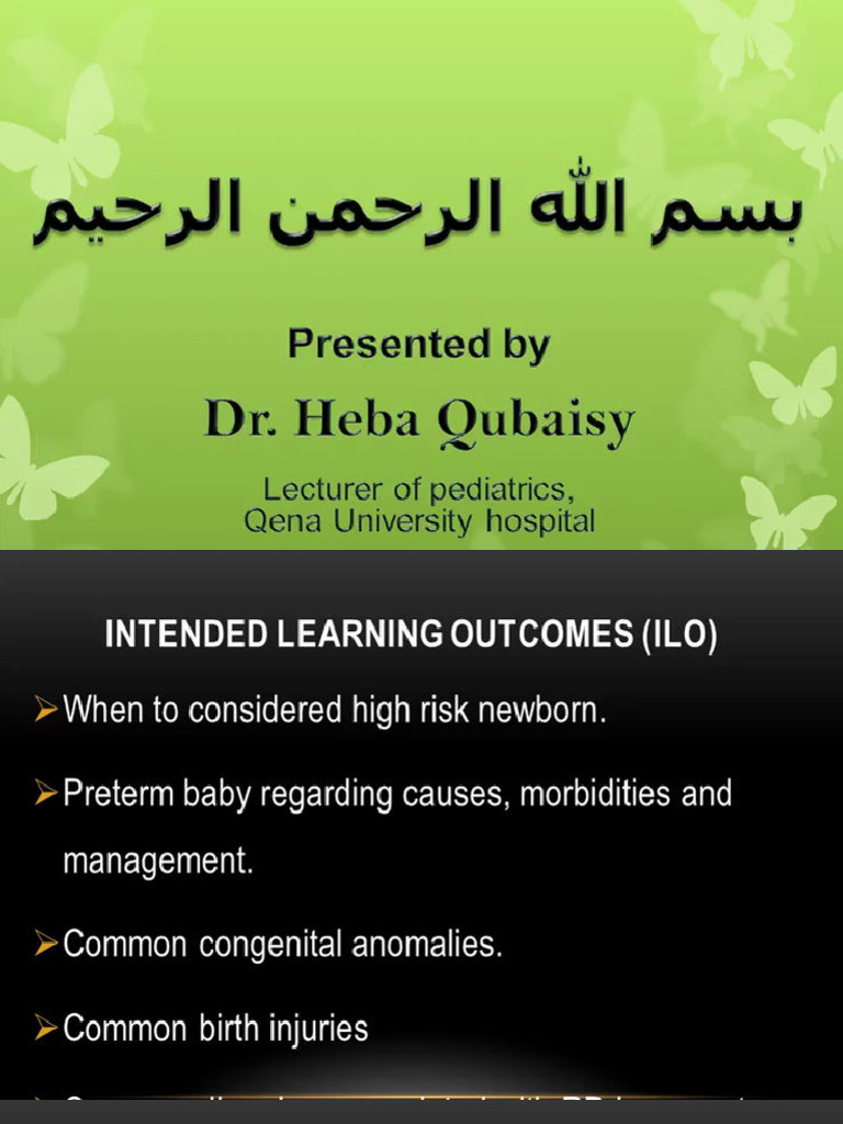 Dr. Heba High Risk Newborn | PDF