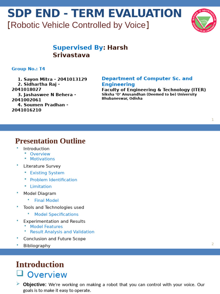 T4 End - Term SDP Evaluation | PDF | Arduino | Speech Recognition