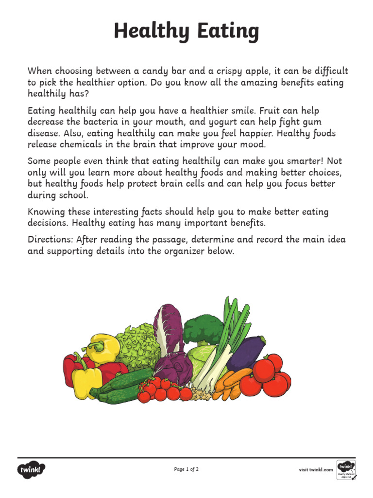 Benefits of Healthy Eating Choices | PDF