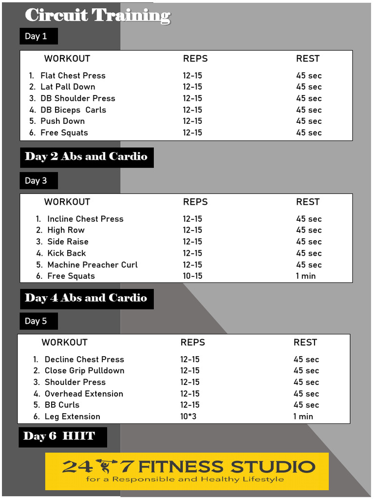 Circuit Training | PDF