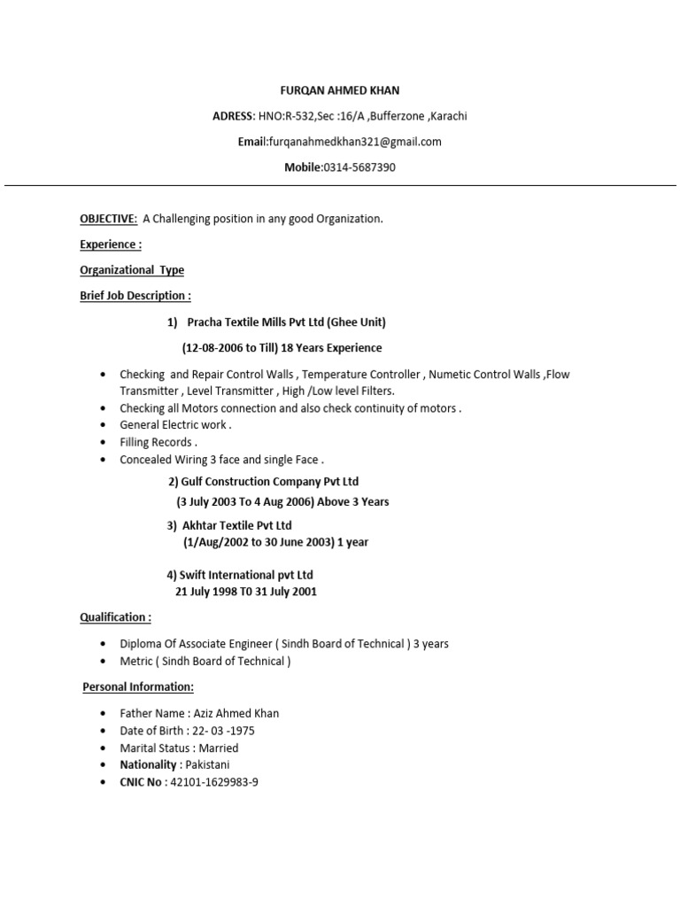 Furqan CV PDF | PDF
