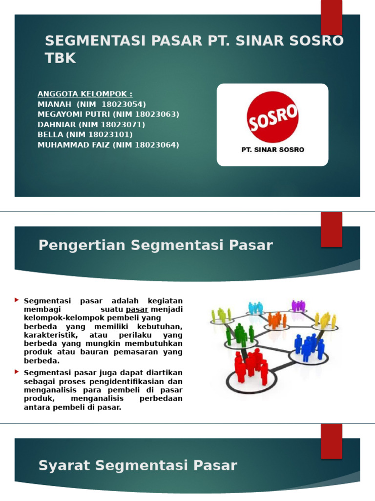 Segmentasi Pasar PT. Sinar Sosro Tbk | PDF