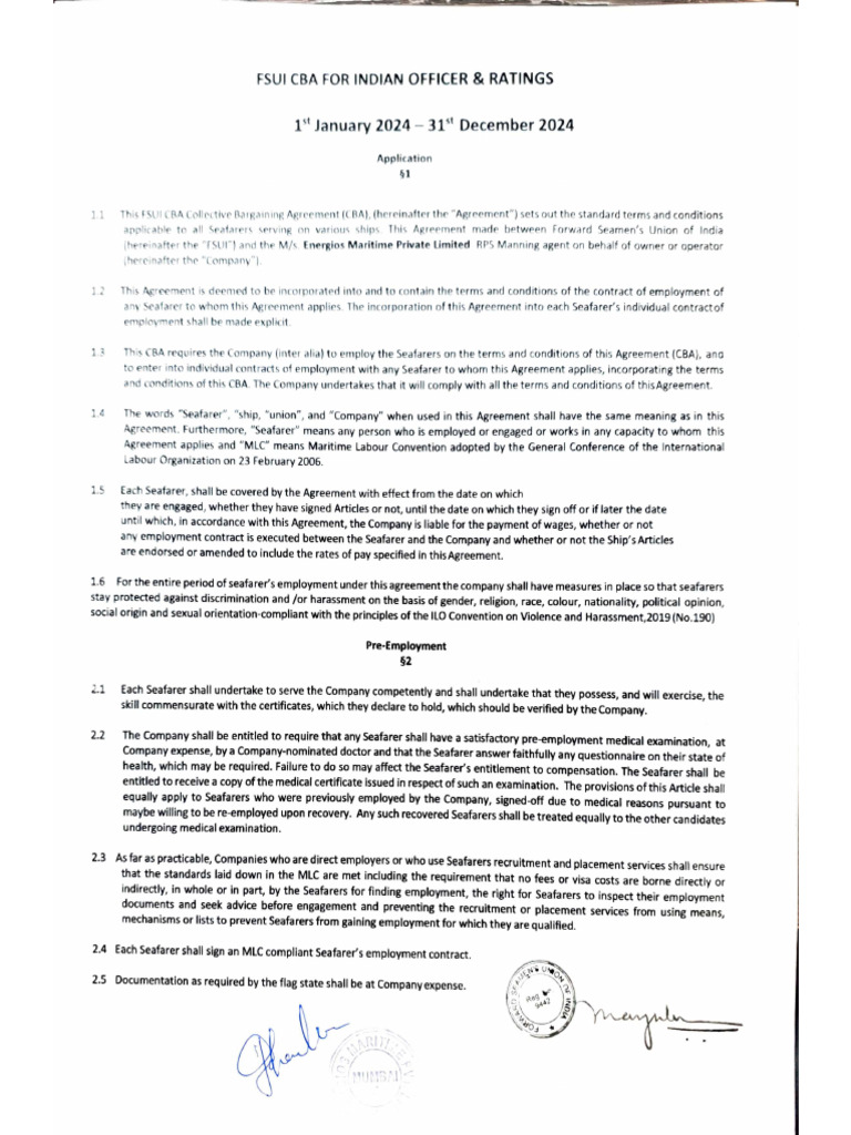 CBA - Premier Shipping FZE | PDF
