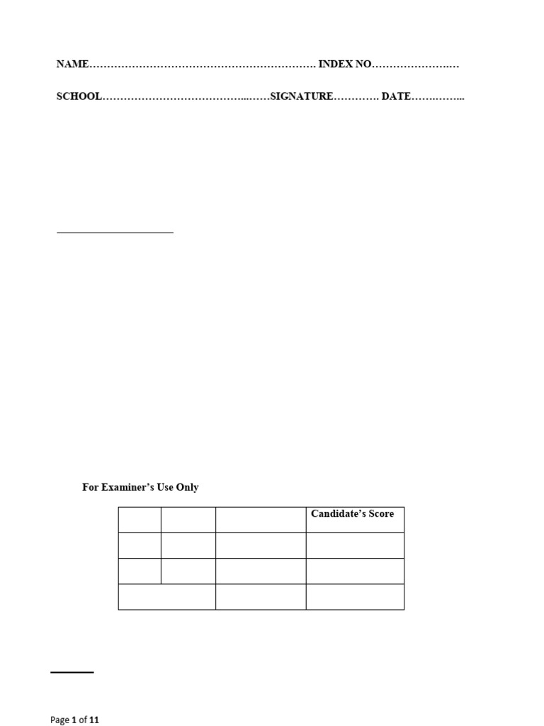 Form 4 Biology Mock Exam 2025 | PDF | Biology