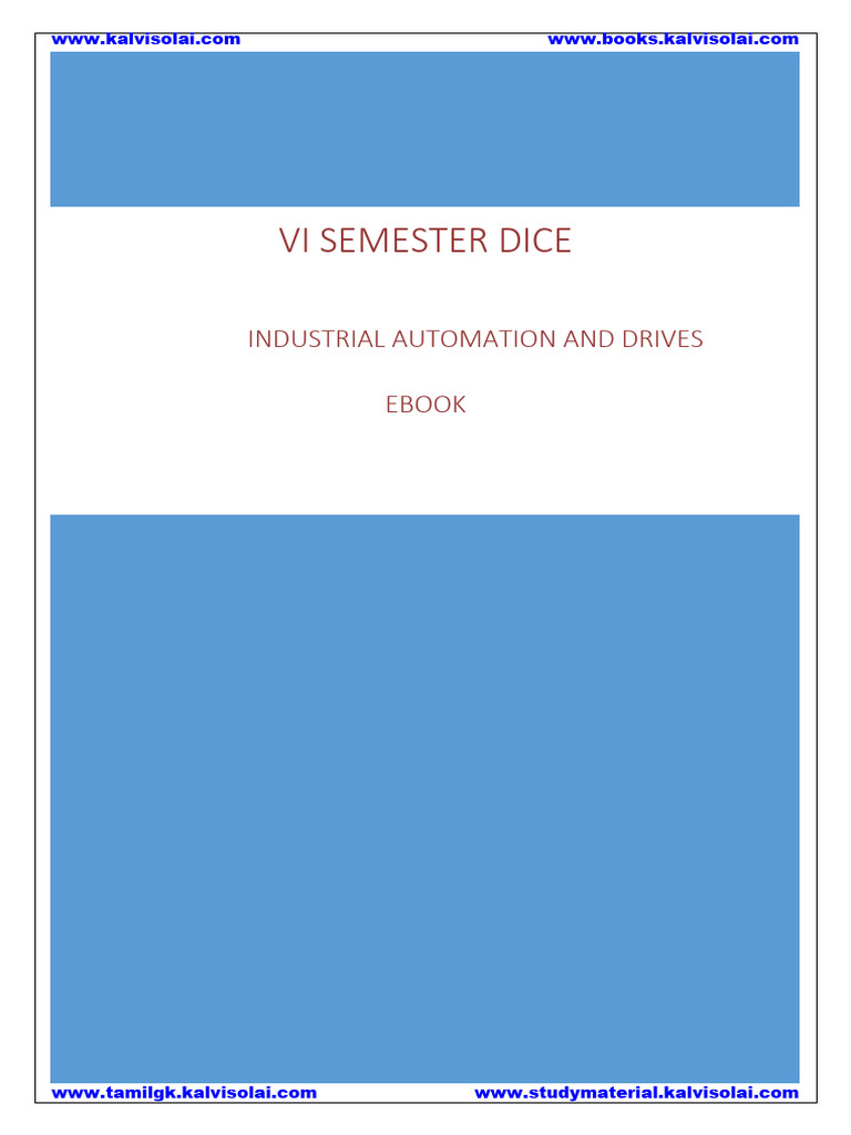 Ice Polytechnic Engineering-Industrial Automation & Drives Semester 6 Text Books | PDF ...