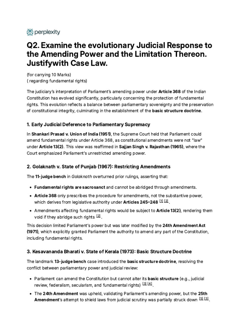 Judicial Response Amendments | PDF | Government | Political Science