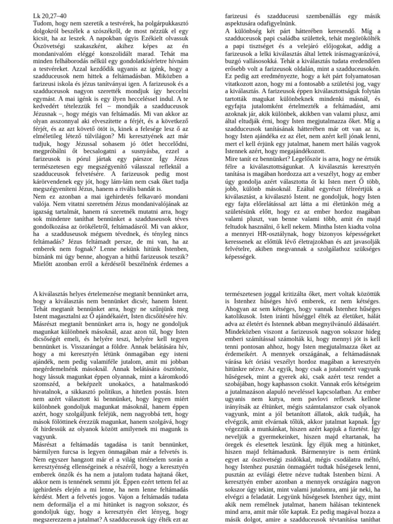 LK 20, 27-40 | PDF