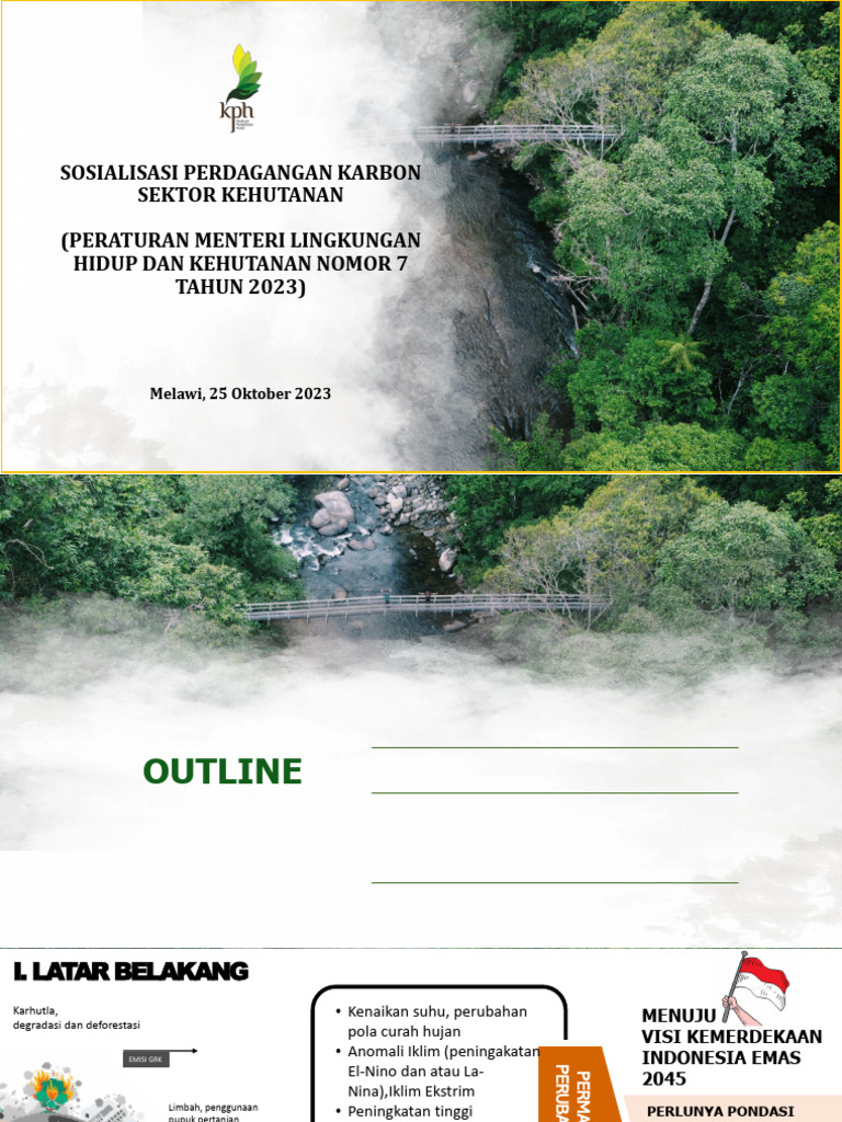 Slide P.7 Tahun 2023 Perdagangan Karbon | PDF