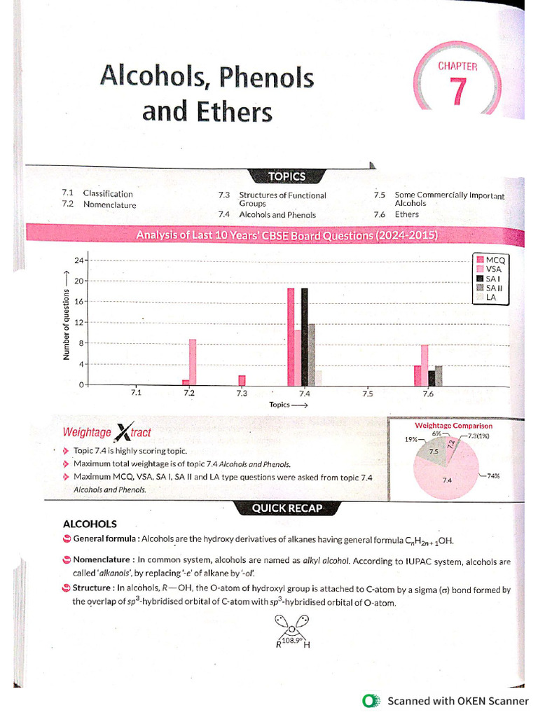 Alcohol phenols and ethers-Brain map | PDF