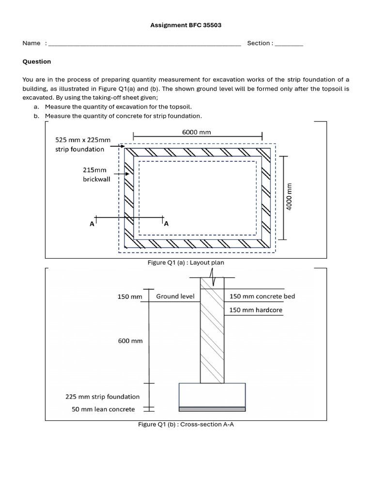 Excavation and Foundation Measurement Guide | PDF