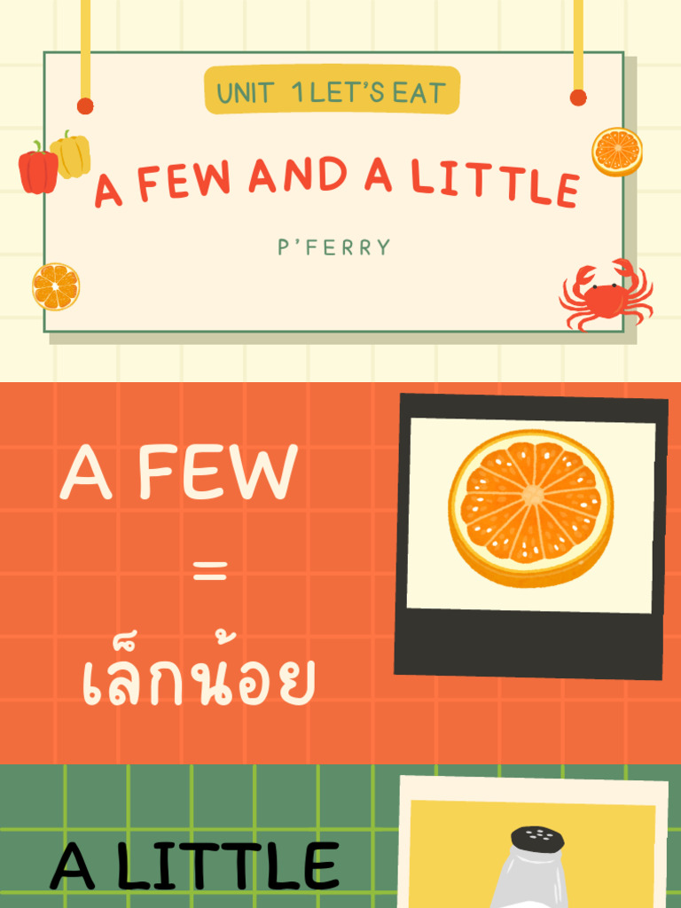 Unit 1 Let's Eat PDF | PDF