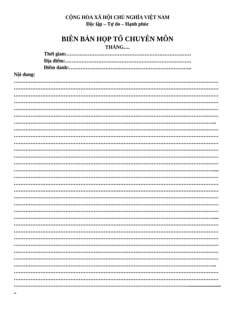 Bien Ban Hop To | PDF