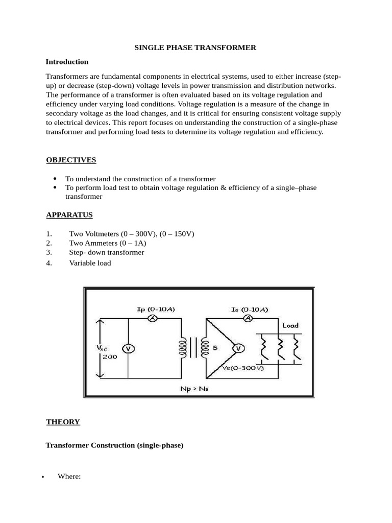 Single Phase Transformer 4 | PDF | Transformer | Voltage