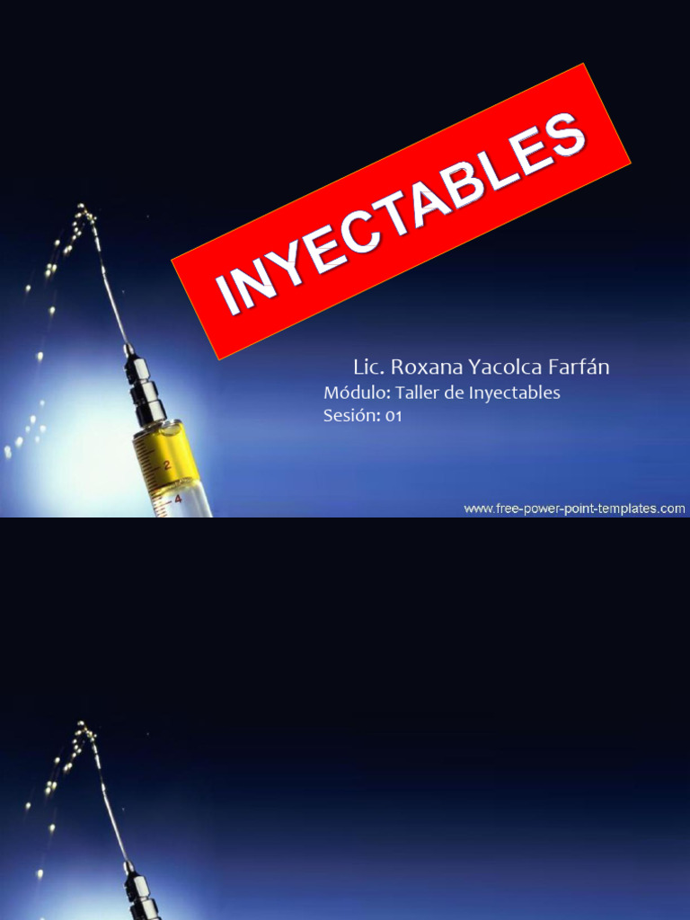 Inyectables y Bioseguridad | PDF | Inyección (medicina) | Especialidades Medicas