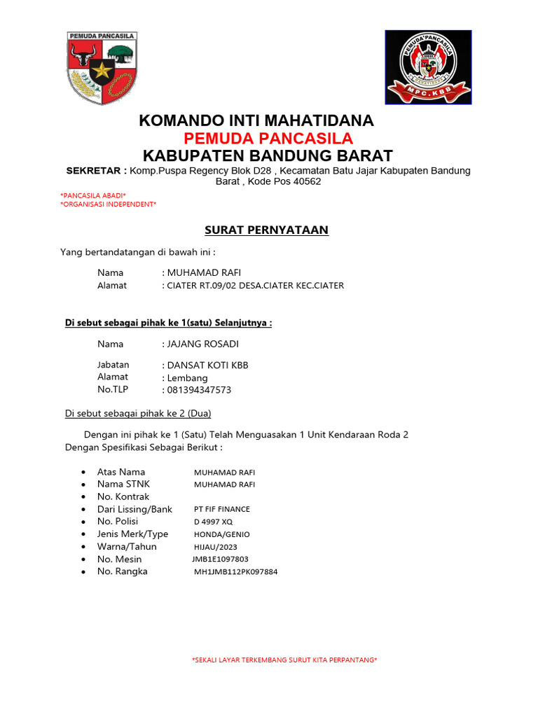 Muhamad Rafi Fif Pengajuan | PDF