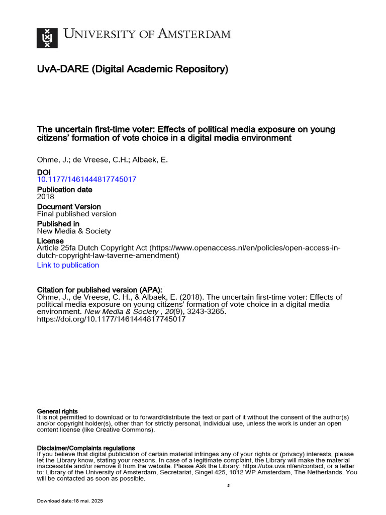 Ohme | PDF | Social Media | Popular Culture & Media Studies