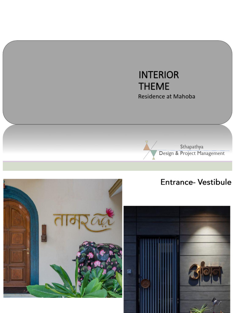 Mahoba Residence Interior Theme Design | PDF