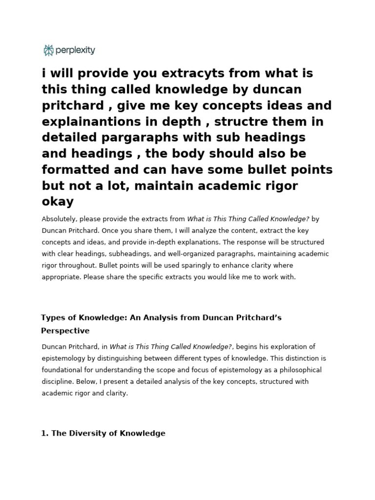 Epi 2 | PDF | Knowledge | Epistemology