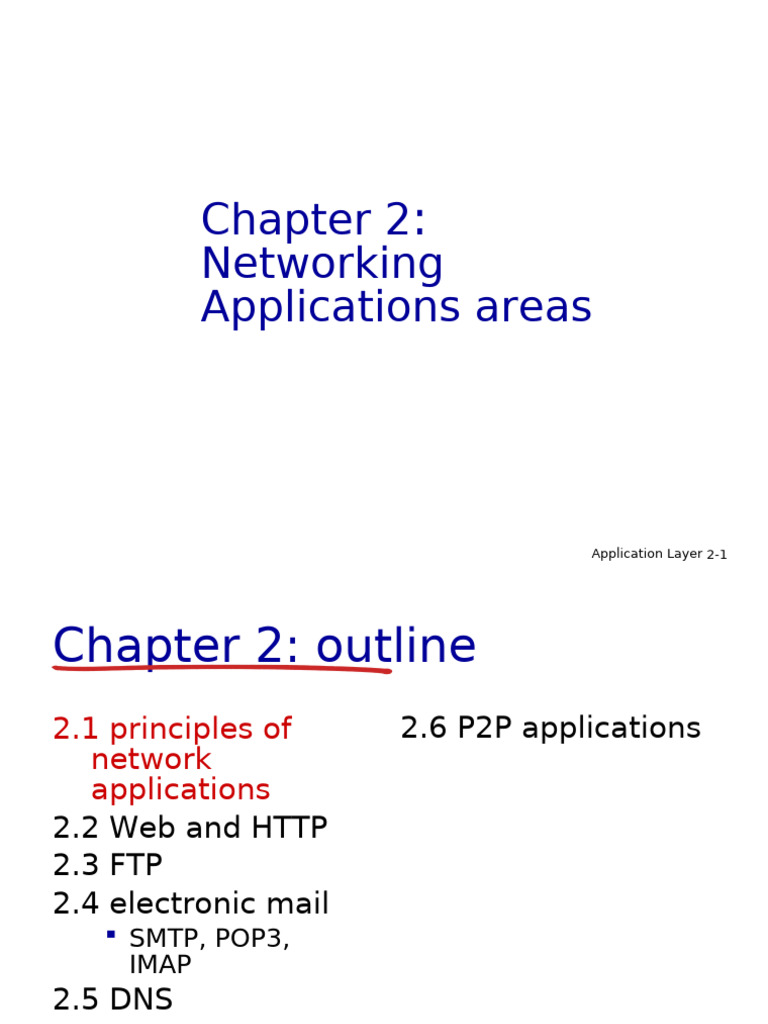 Lecture 2 - Application Layer | PDF | Domain Name System | File Transfer Protocol